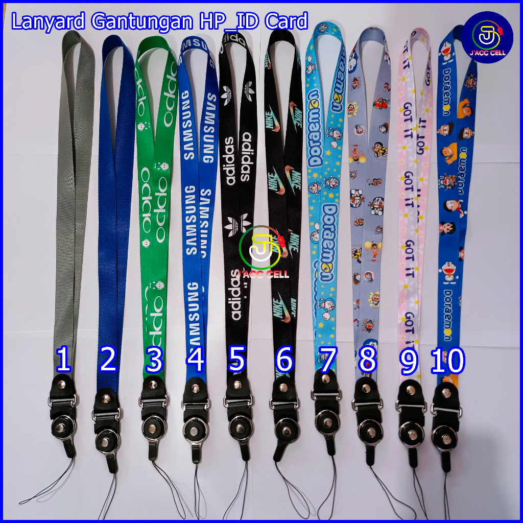 Jual LANYARD tali gantungan HP handphone kunci kartu ID Card name tag ...