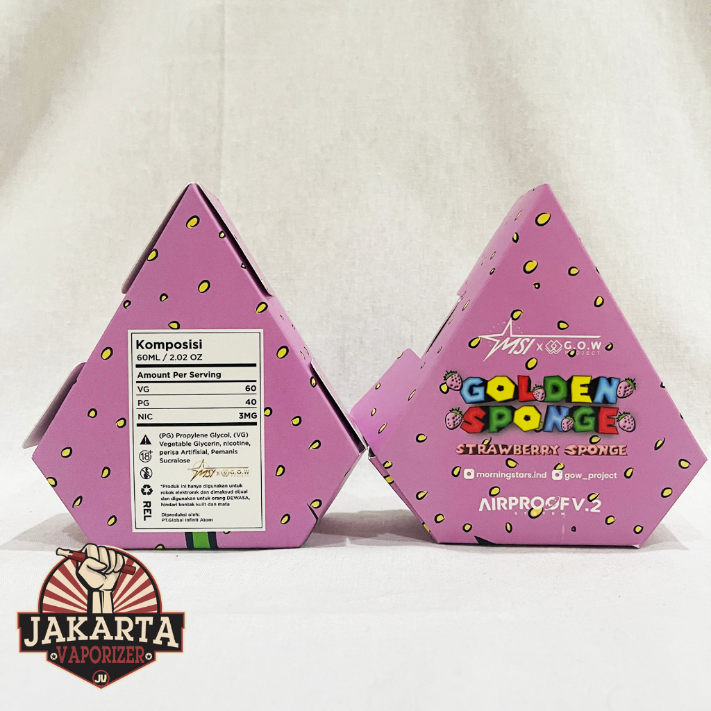 Jual GOLDEN SPONGE STRAWBERRY CRUNCH 60ML 3MG 6MG BY MSI X GOW PROJECT ...