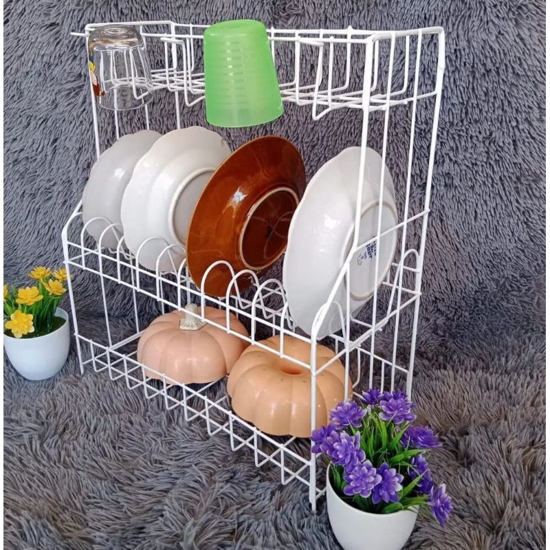 Jual RAK PIRING SUSUN 3 BESI | Shopee Indonesia