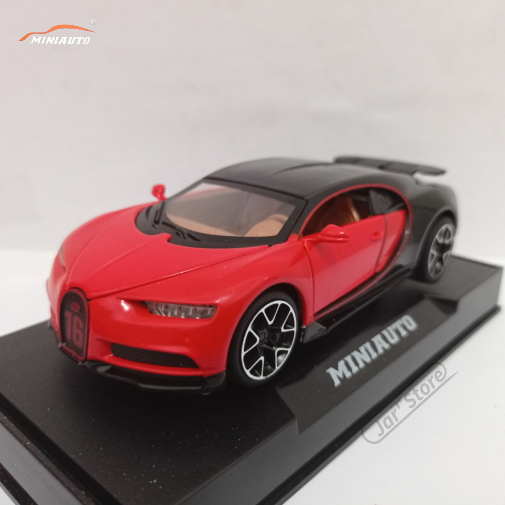 Jual Diecast Mobil Bugatti Chiron merah Car MiniAuto Miniatur Mobil ...