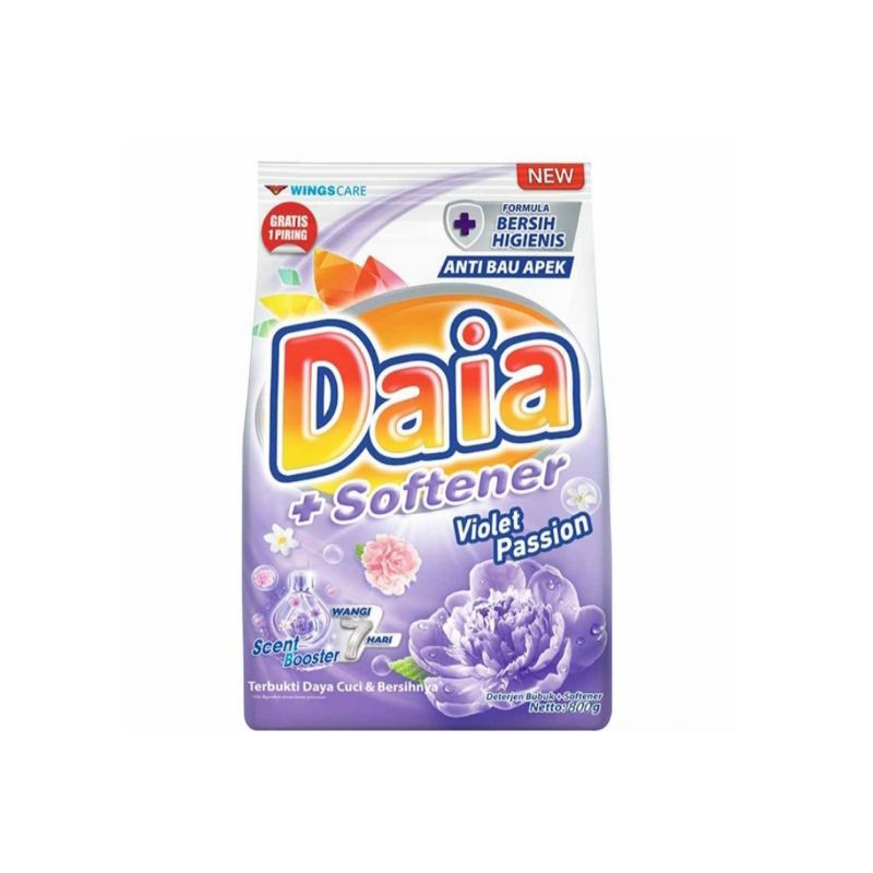 Jual DAIA DETERGENT BUBUK+SOFTENER VIOLET PASSION 800GR | Shopee Indonesia
