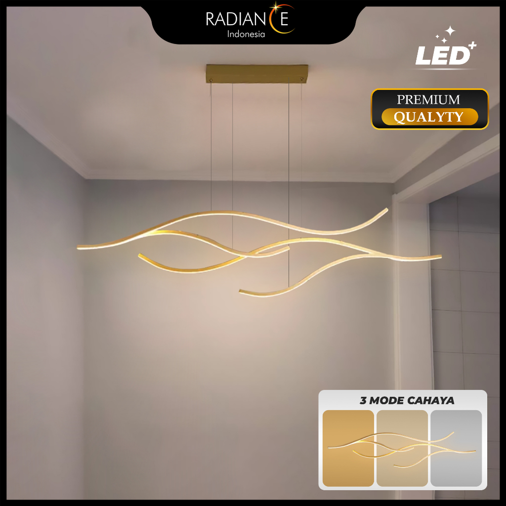 Jual Lampu Gantung Hias Unik LED Ulir Meja Makan Modern Minimalis 120cm ...