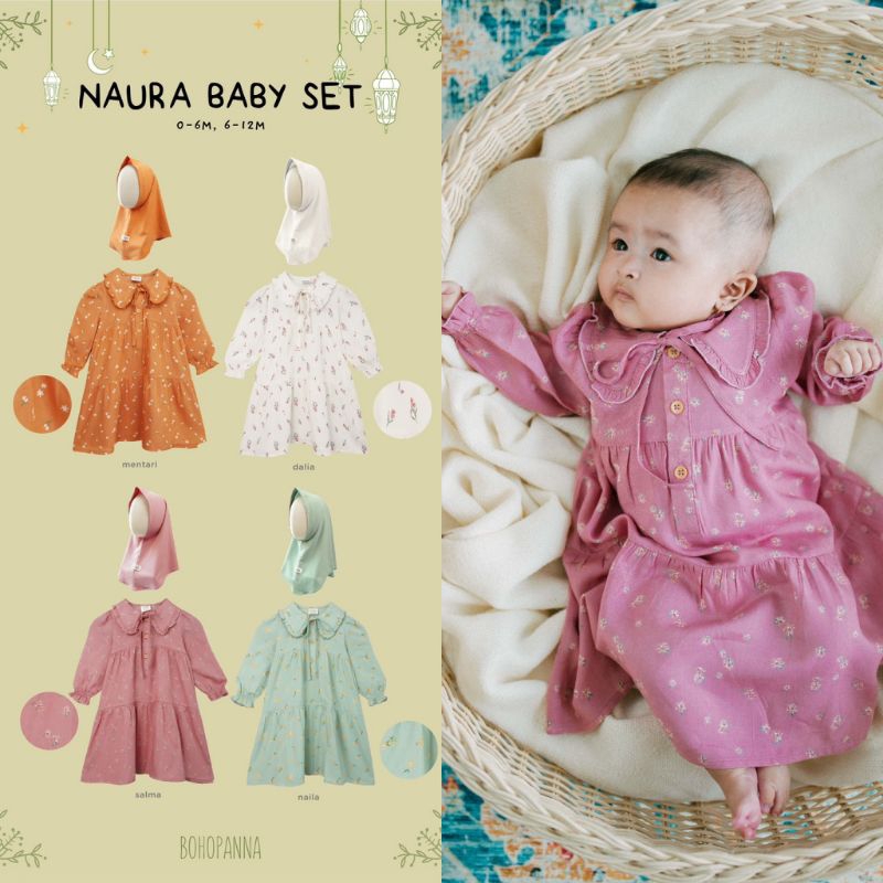 Jual Bohopanna Raya Naura Set Baby & Naura Set / Gamis Bayi & Anak | Shopee Indonesia