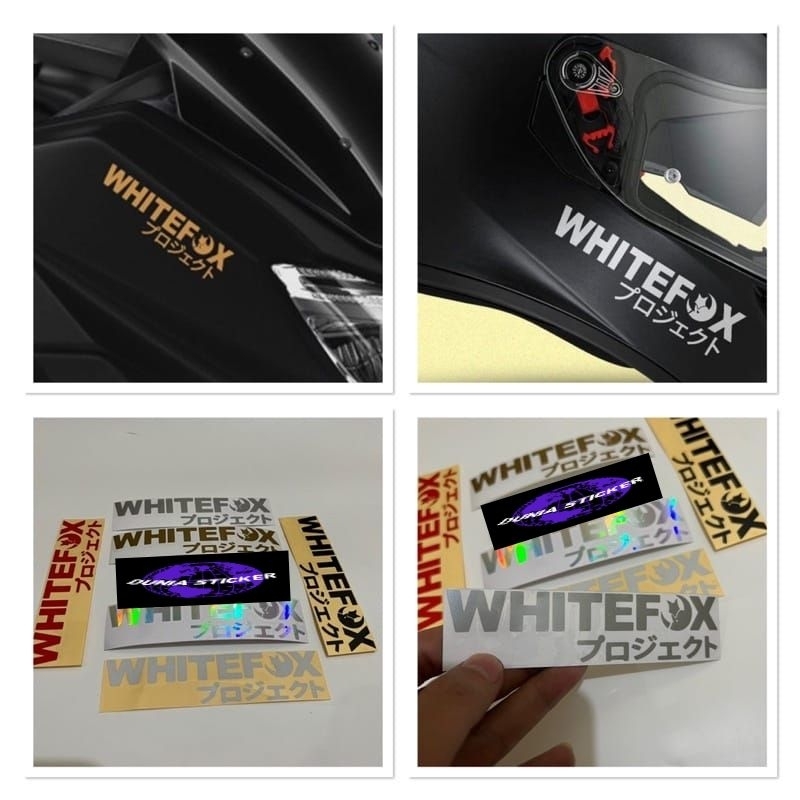 Jual Stiker White Fox Sticker Cutting Stiker Viral Motor Murah Anti Air ...