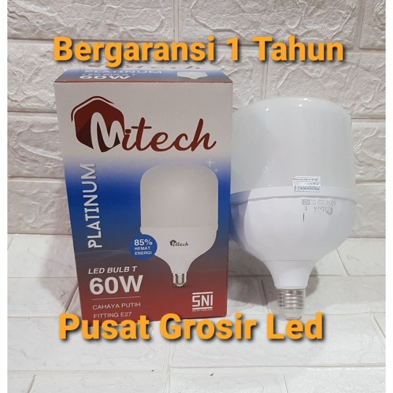 Jual Mitech Platinum 60 Watt Cahaya Putih & Kuning Lampu Led T Bulb Capsule Bergaransi 1 Tahun ...