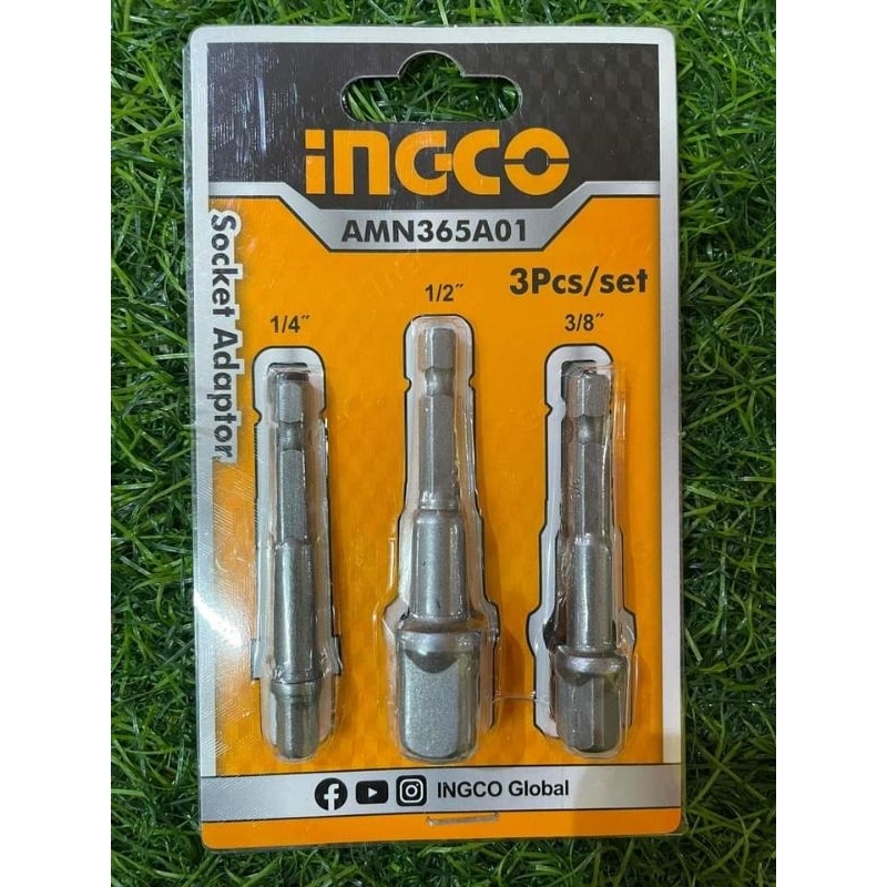 Jual 3-pcs Socket Adaptor (1/4-3/8-1/2) INGCO AMN365A01 Converter Sok Soket | Shopee Indonesia