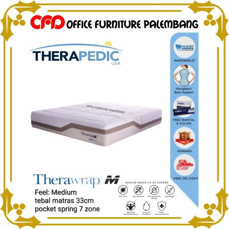 Jual matras springbed therapedic THERAWRAP M kasur spring bed original ...