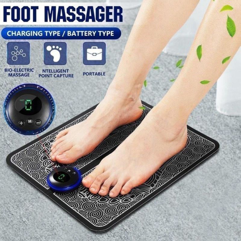 Jual alat pijat kaki therapi EMS foot pad massager recharge terapi ...