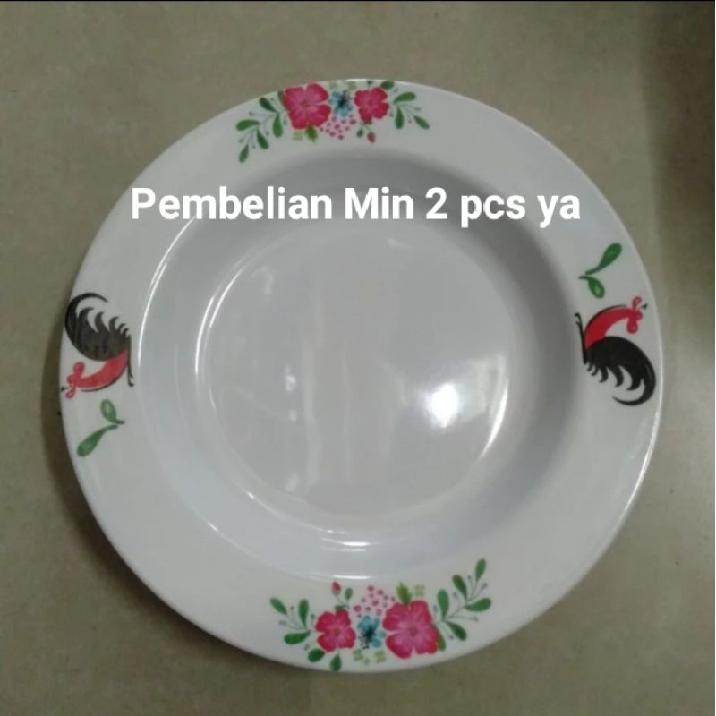 Jual Piring Melamin 10" / Piring Makan Cekung Melamin Tebal / Piring Gede | Shopee Indonesia