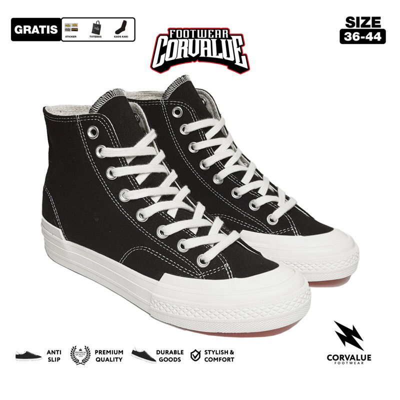Jual SEPATU SNEAKERS CORVALUE FOOTWEAR 90s ETNIS HIGH OFFWHITE ORIGINAL ...