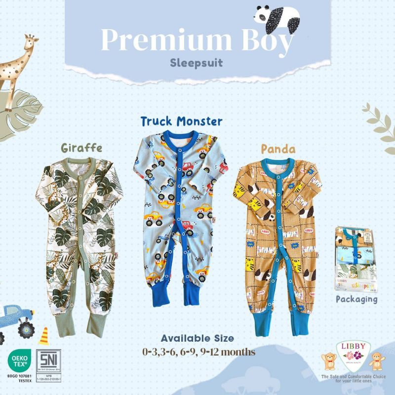Jual LIBBY Sleepsuit 1 Pack (3 Pcs) | Shopee Indonesia