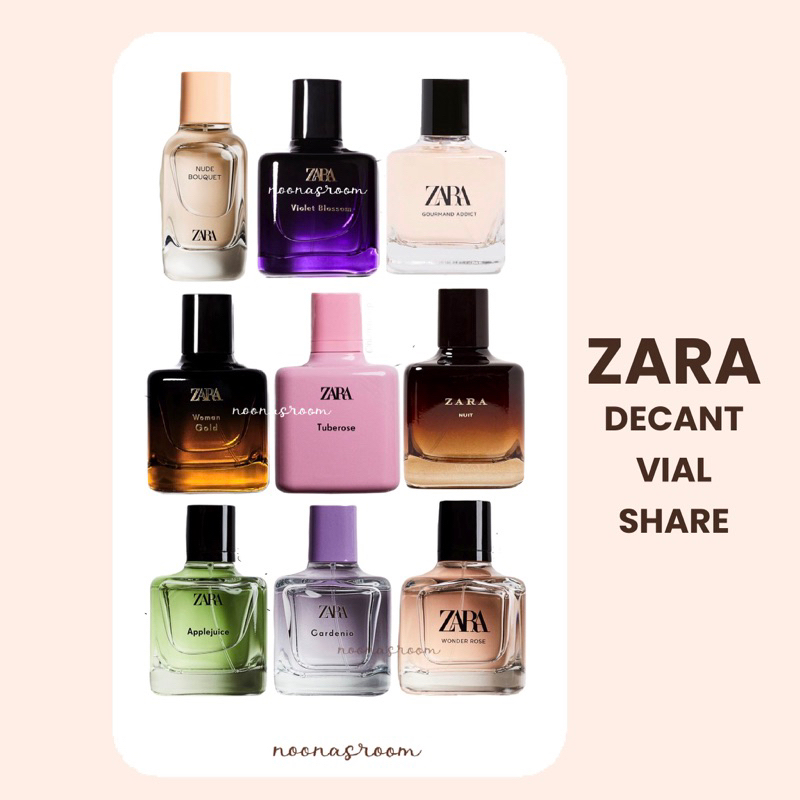 Jual ZARA parfume parfum edp edt share decant vial orchid / gardenia ...