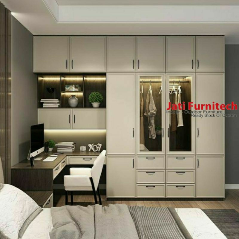 Jual wardrobe built in - lemari pakaian - Harga Per Meter | Shopee ...