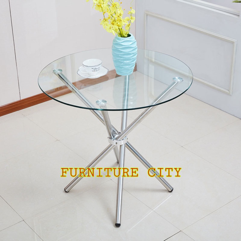 Jual meja kaca bulat meja makan meja tamu meja pameran meja bar meja ...