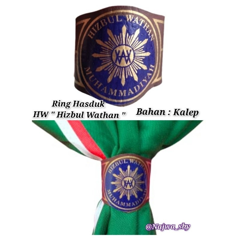 Jual Ring Hasduk HW " Hizbul Wathan " Bahan : Kalep( Sablon ) | Shopee ...