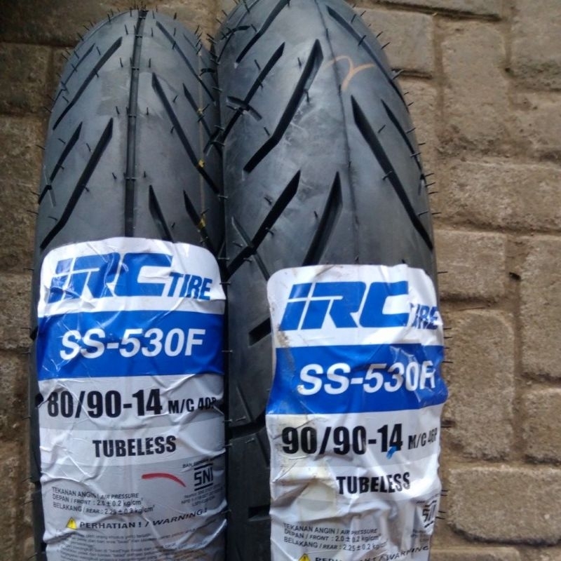 Jual PAKET 80/90-14 & 90/90-14 SEPASANG SATUAN BAN LUAR IRC SS-530R SS ...