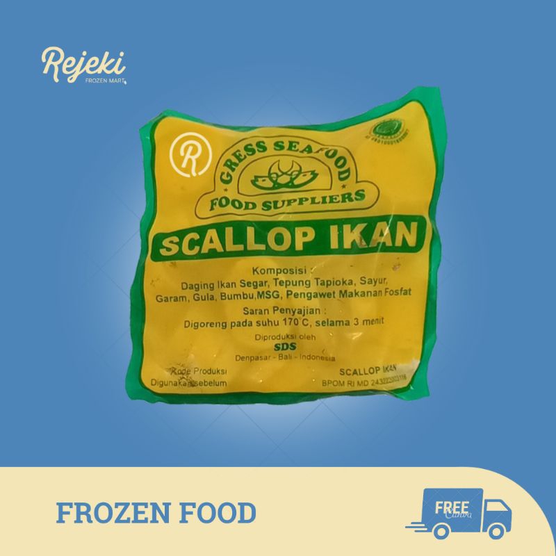 Jual Sunfish ILM SDS Indomina Scallop Ikan Olahan 500gr - Rejeki Frozen ...