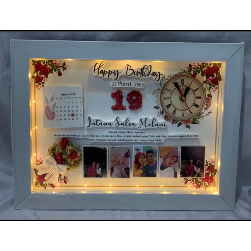 Jual Kado Hadiah Pop Up frame Flower Frame Kado pernikahan wedding ...