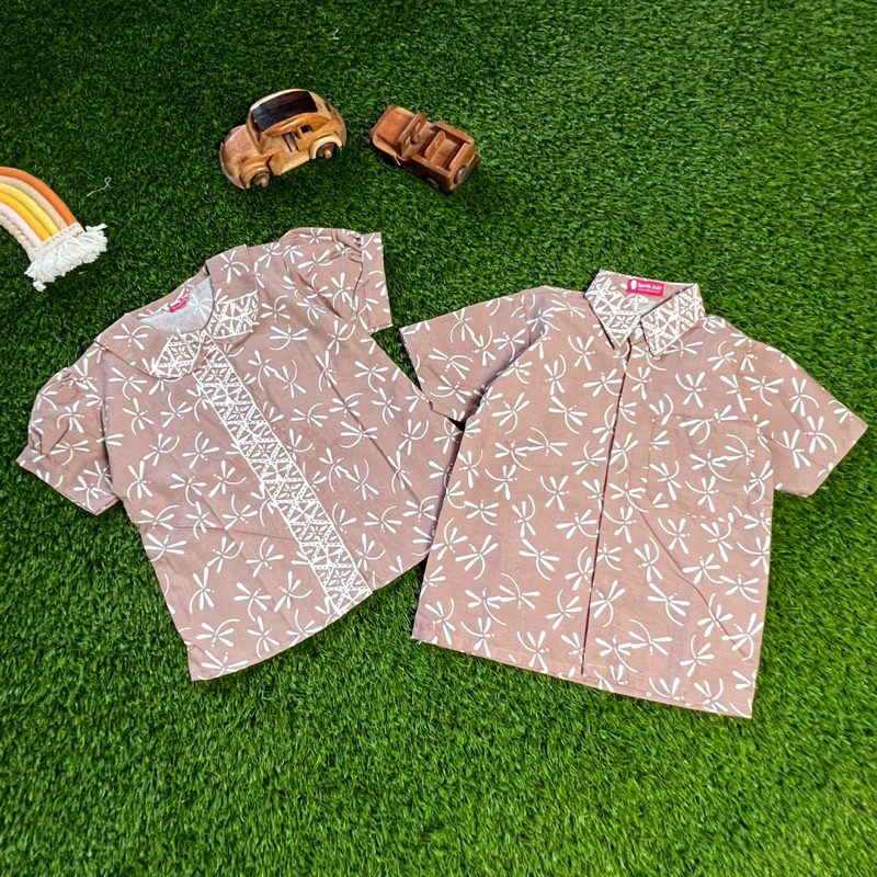 Jual NEW COUPLE BATIK ANAK KAKAK ADIK CAPUNG COKSU SARIMBIT BATIK ...