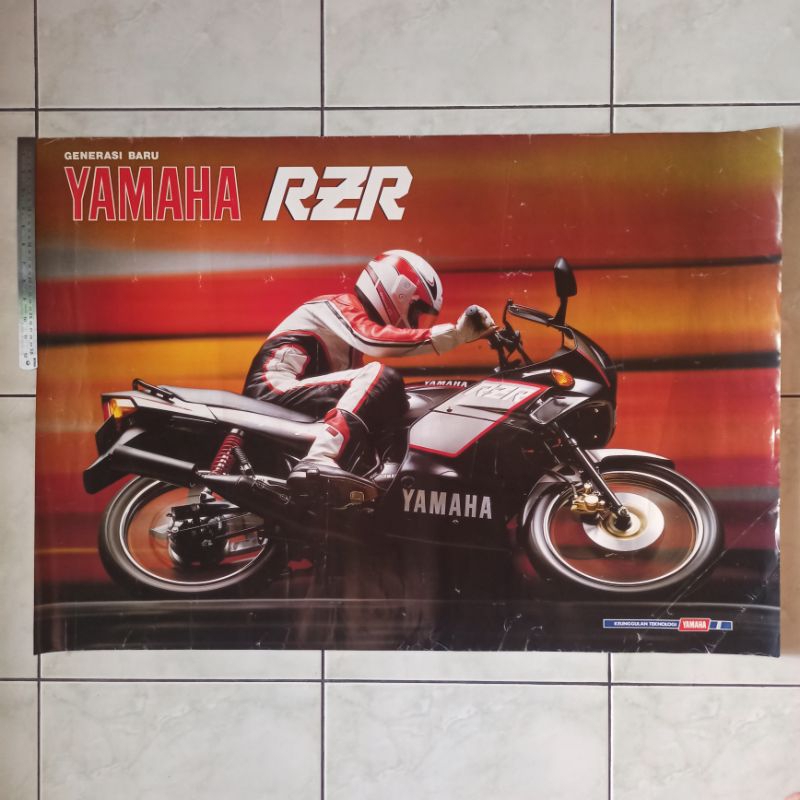 Jual Poster brosur katalog iklan jumbo jadul lawas ex dealer Yamaha RZR/RZ R 1990-1991 ORI ...
