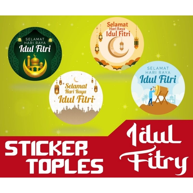 Jual Sticker Bulat Parcel Hampers Toples Lebaran Idul Fitri | Shopee ...