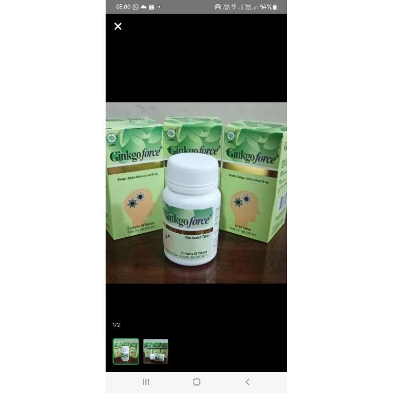 Jual Ginkgo force 60 tablet | Shopee Indonesia