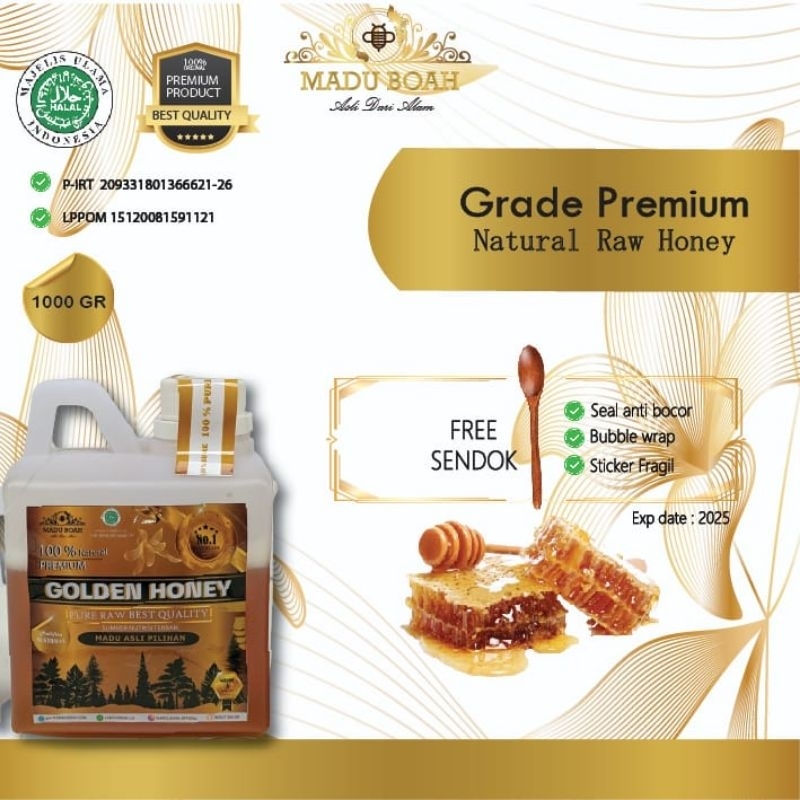 Jual MADU BOAH ASLI Grade A (1000 G) - Garansi madu original hutan ...