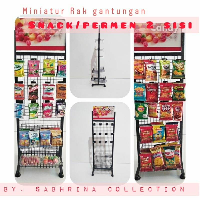Jual Miniatur Rak Snack/permen 2 sisi | Shopee Indonesia