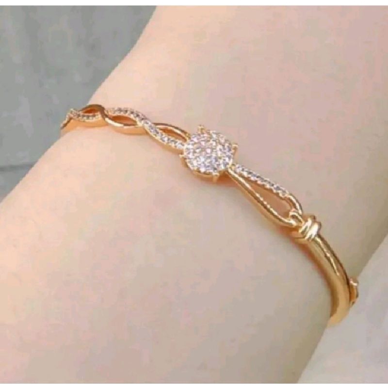 Jual gelang titanium asli berlapis emas lontin pul pertama terbaru ...