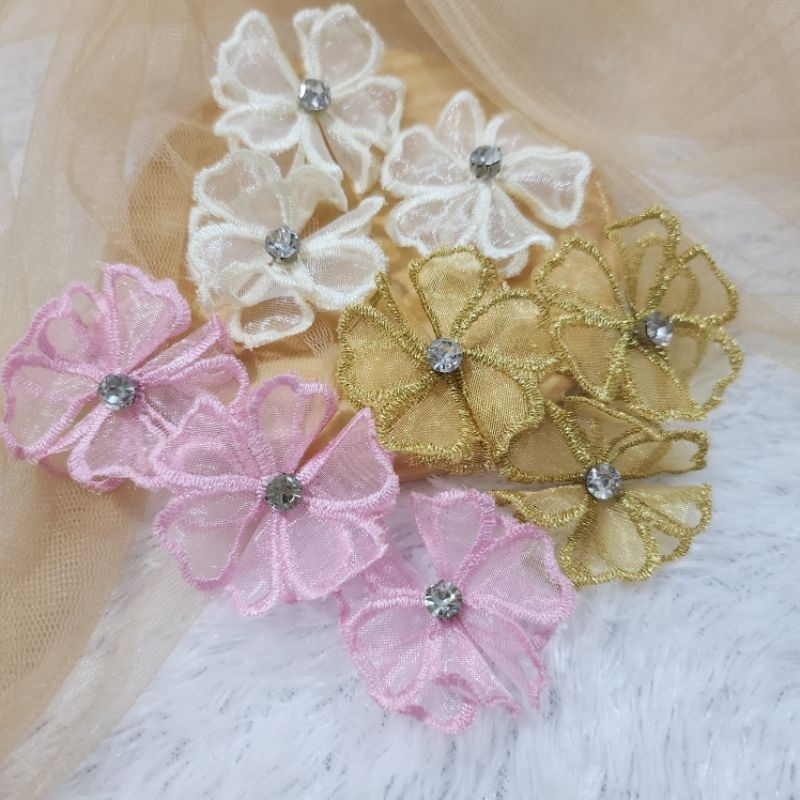 Jual [1 Buah] Selly Embroidery Flower 3D Bunga Jahit Bordir Premium ...