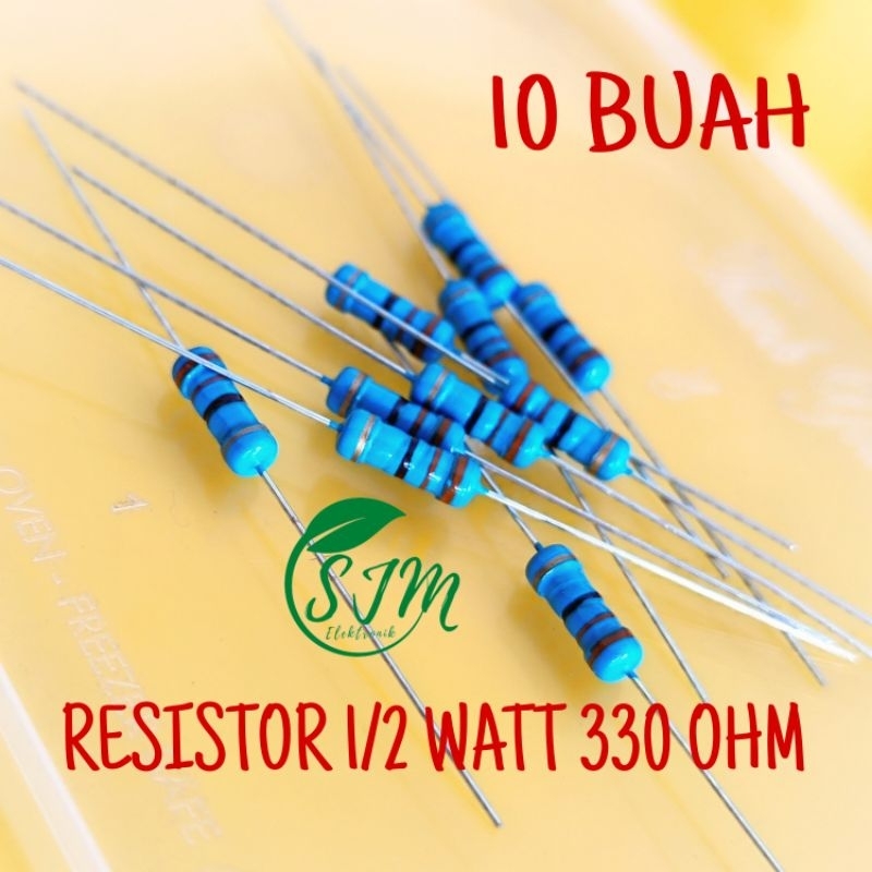 Jual RESISTOR 1/2 WATT 330 OHM 1/2W 330OHM 10 buah | Shopee Indonesia