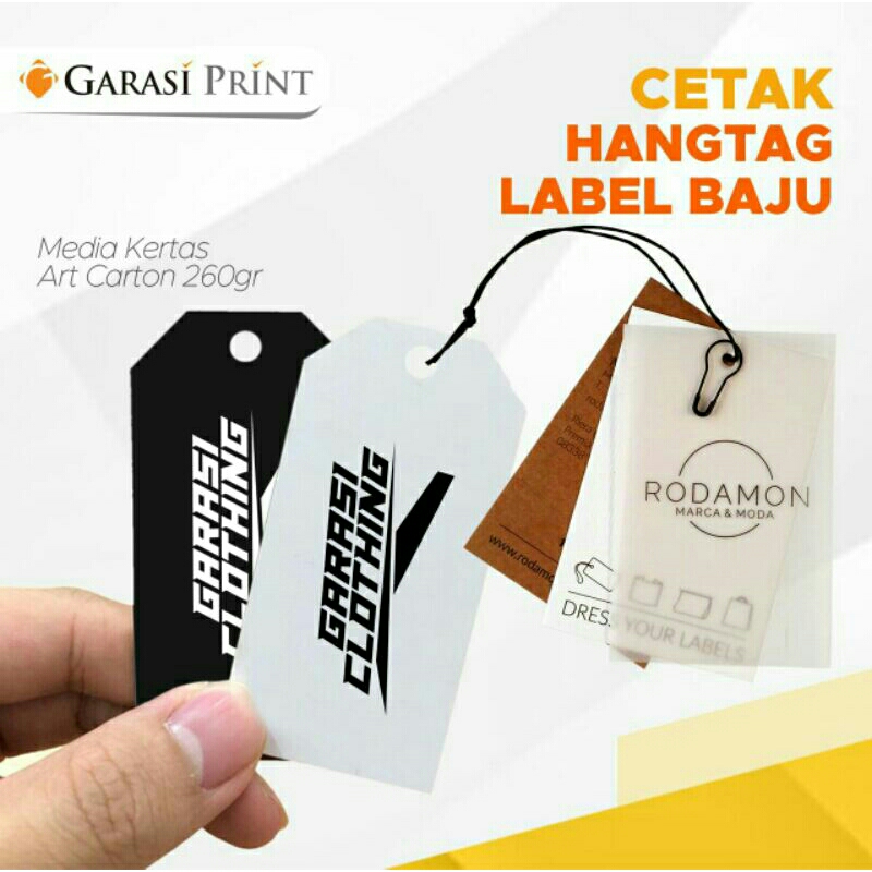 Jual Cetak Hang Tag, Hang Tag baju custom | Shopee Indonesia