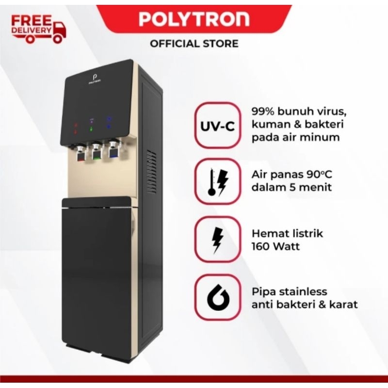 Jual POLYTRON Hydra PWC778 Dispenser Galon Bawah Kompresor with UV ...
