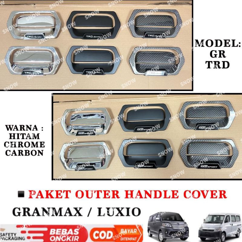 Jual Paket Outer Handle Gran max Granmax Luxio Hitam Chrome Carbon TRD ...