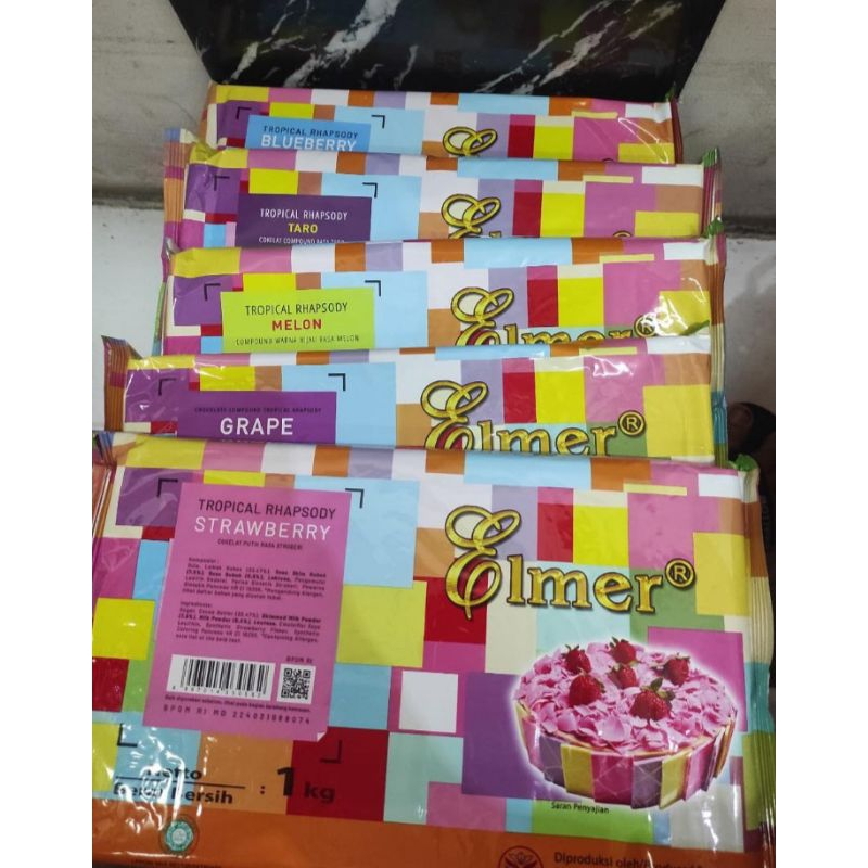 Jual COKLAT BATANG ELMER BLOCK RASA BUAH 1kg /coklat warna /cokelat ...