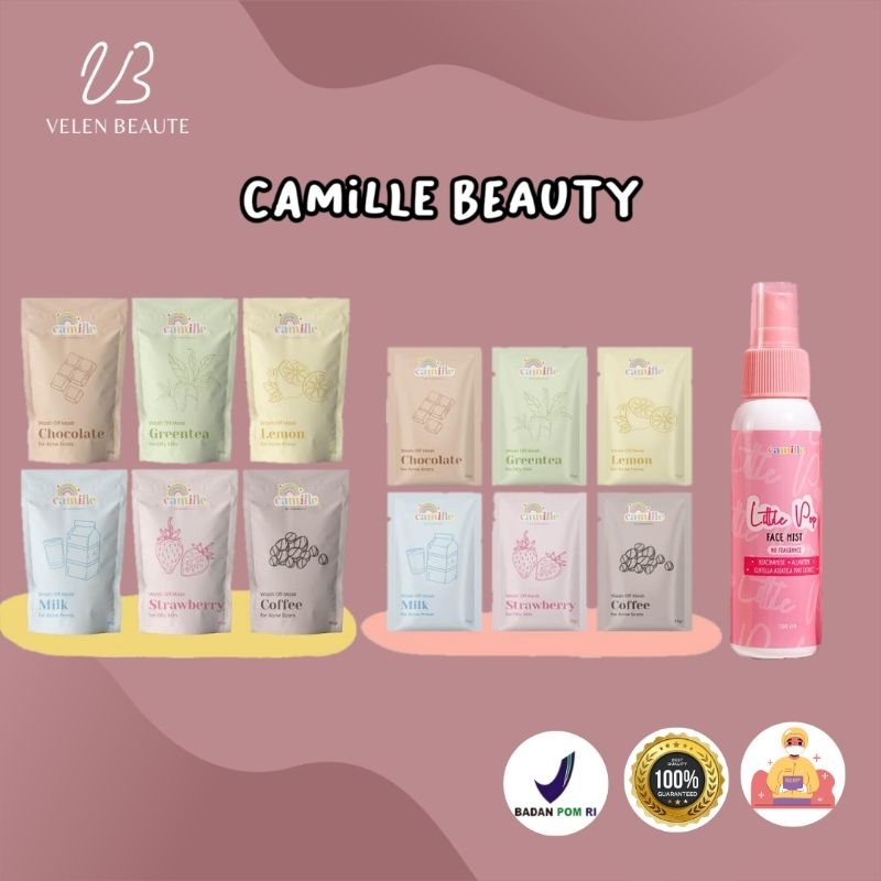 Jual Camille Beauty Wash Off Mask & Little Pop Face Mist BPOM | Shopee Indonesia