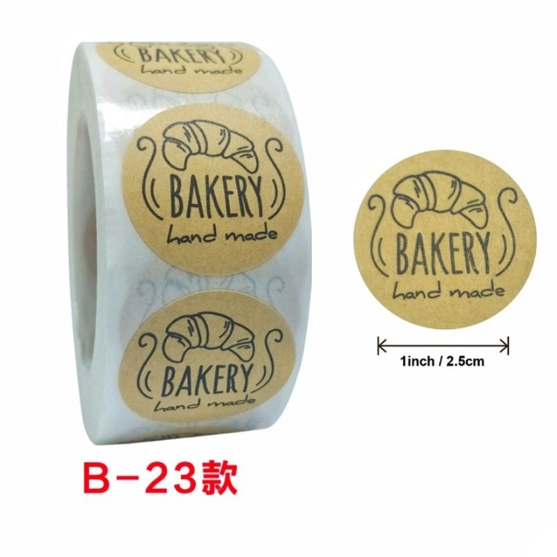 Jual Stiker Handmade Bakery /Stiker label kemasan Roti isi 500 pcs ...