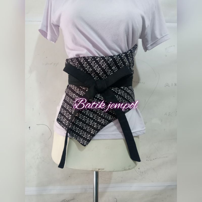 Jual obi belt batik hitam-putih | Shopee Indonesia