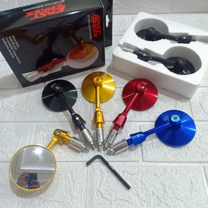 Jual Spion Jalu Bulat Cembung Full Cnc Fast Bikes Universal / Spion Bar ...