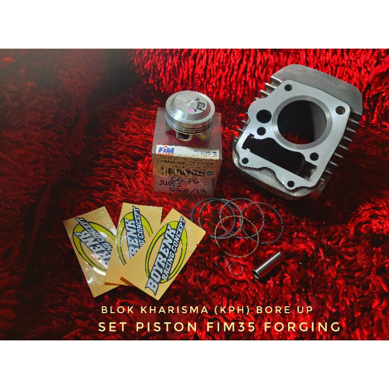 Jual CYLINDER BLOK KHARISMA | SUPRA X 125 KPH BORE UP SET PISTON KIT ...