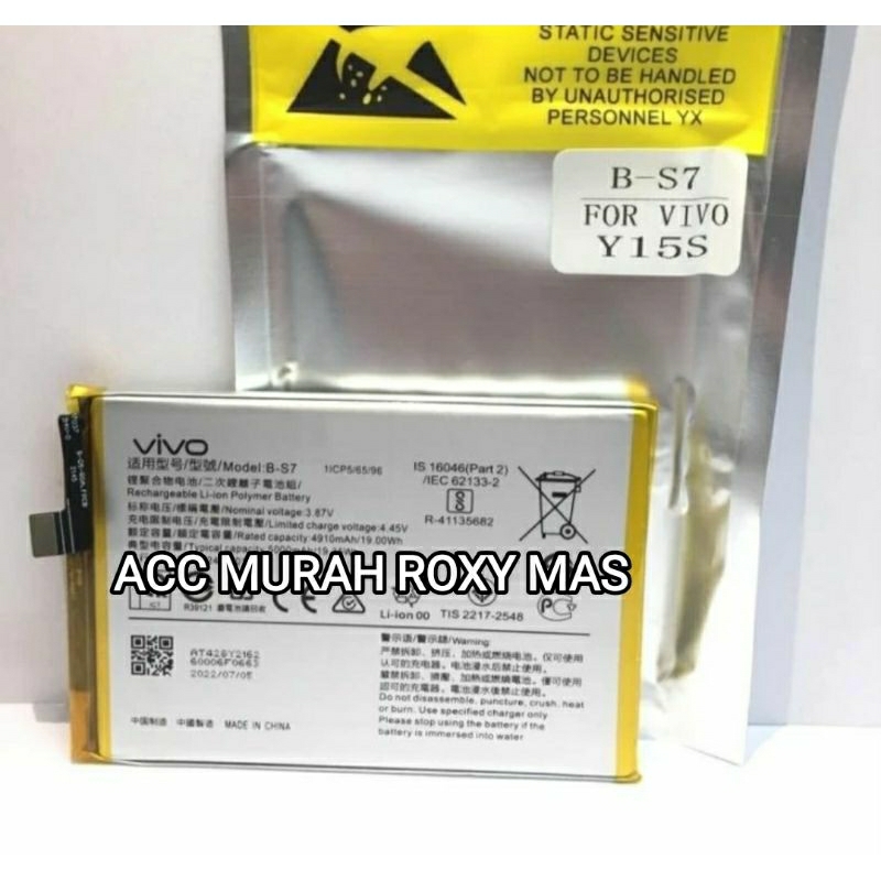 Jual COD BATRE BATERAI VIVO Y15S Y16 MODEL BS7 B-S7 ORIGINAL 100% ...