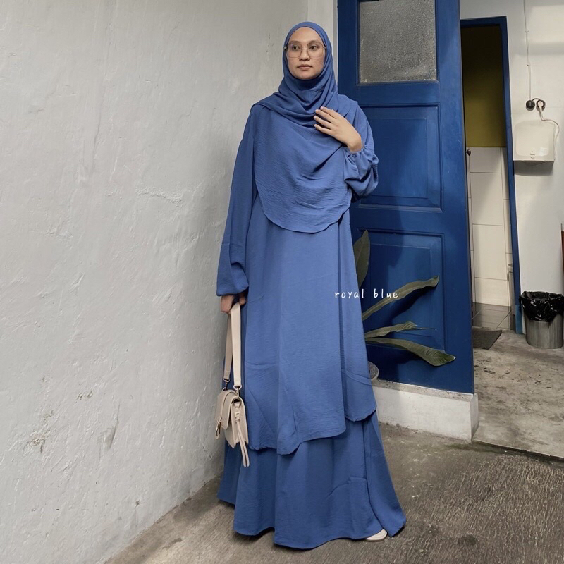 Jual HAMEEDA SET TUNIK DAN ROK BAHAN AIRFLOW SET JUMBO | Shopee Indonesia