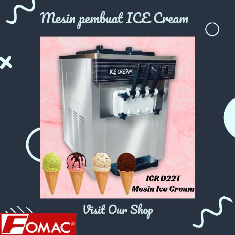 Jual Mesin Pembuat Es Krim 3Kran / Tuas Soft Ice Cream ICR-D22T FOMAC ...