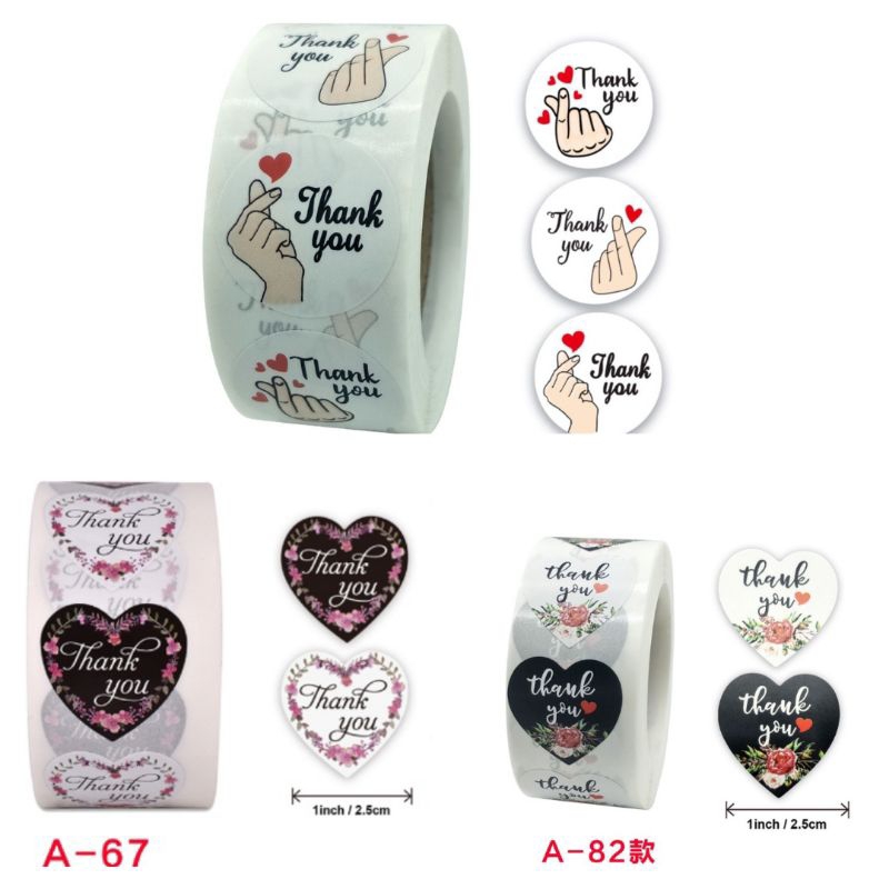 Jual Sticker Label Thank You isi 100pc | Shopee Indonesia