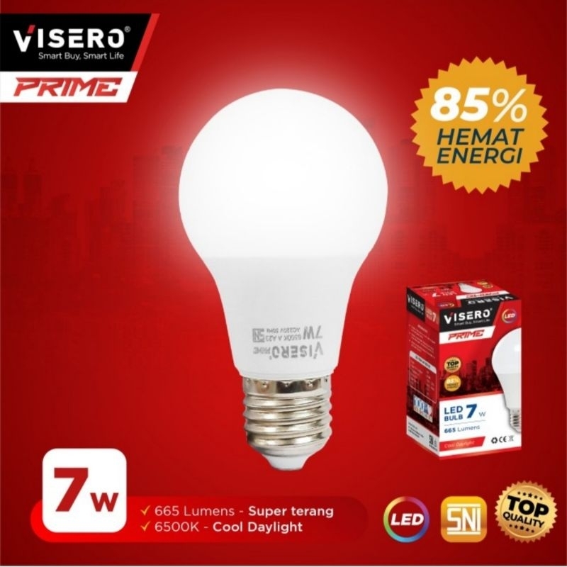 Jual LAMPU BULB LED VISERO PRIME 7W SNI | Shopee Indonesia