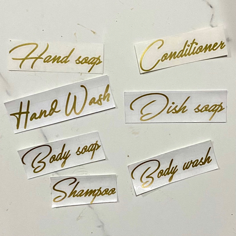 Jual STICKER CUTTING LABEL BATHROOM / KAMAR MANDI MURAH (SABUN, SHAMPOO ...