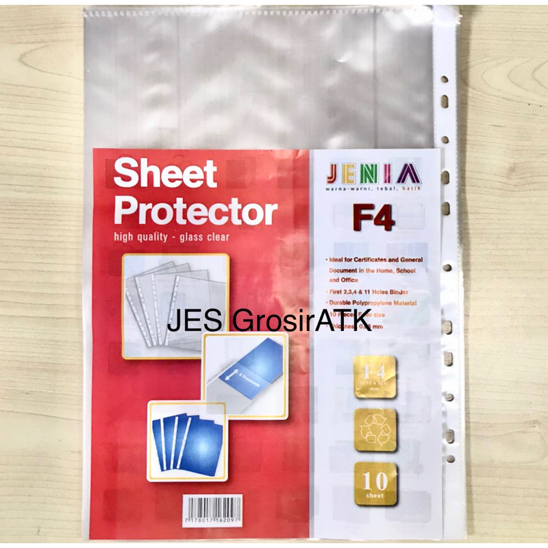 Jual PP Pocket F4 (Folio) / Sheet Protector F4 Jenia | Shopee Indonesia