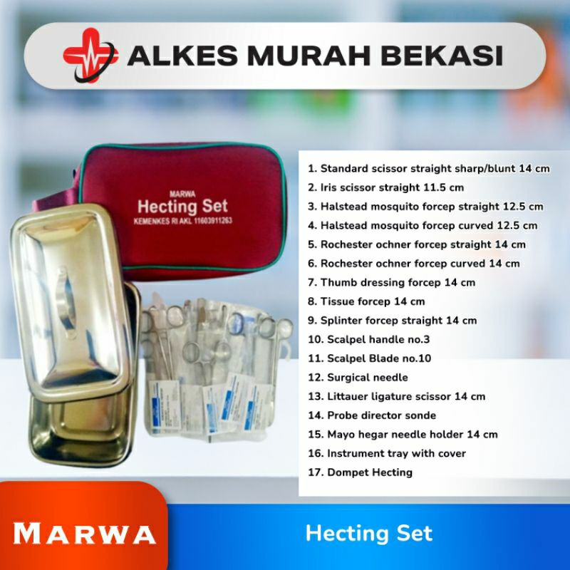 Jual Hecting set marwa/ alat bedah hecting/ instrumen set | Shopee ...