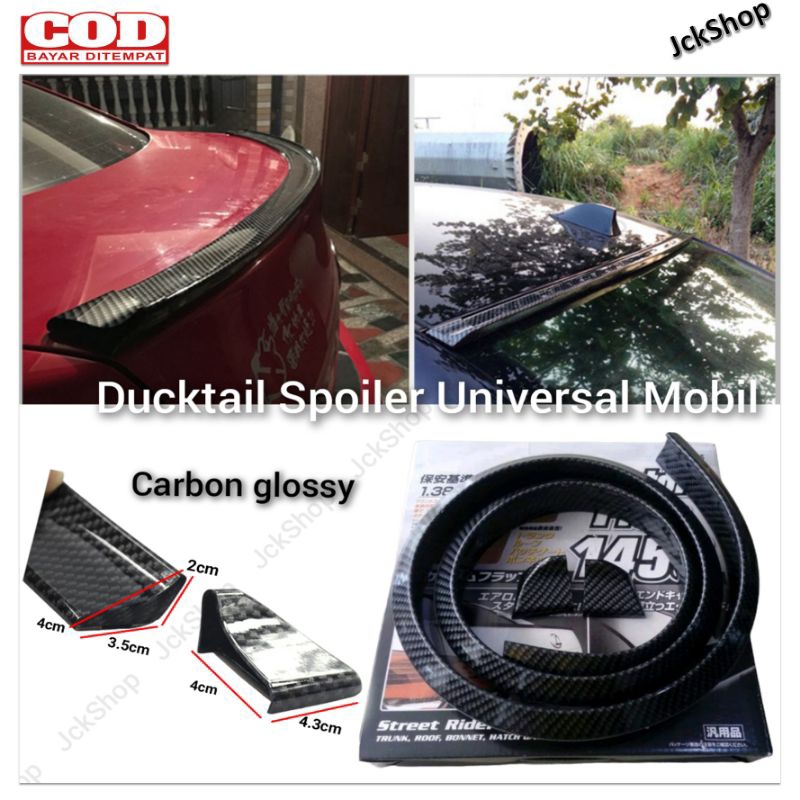 Jual Custom Flap Rear Wing Ducktail Spoiler Belakang Mobil Universal ...
