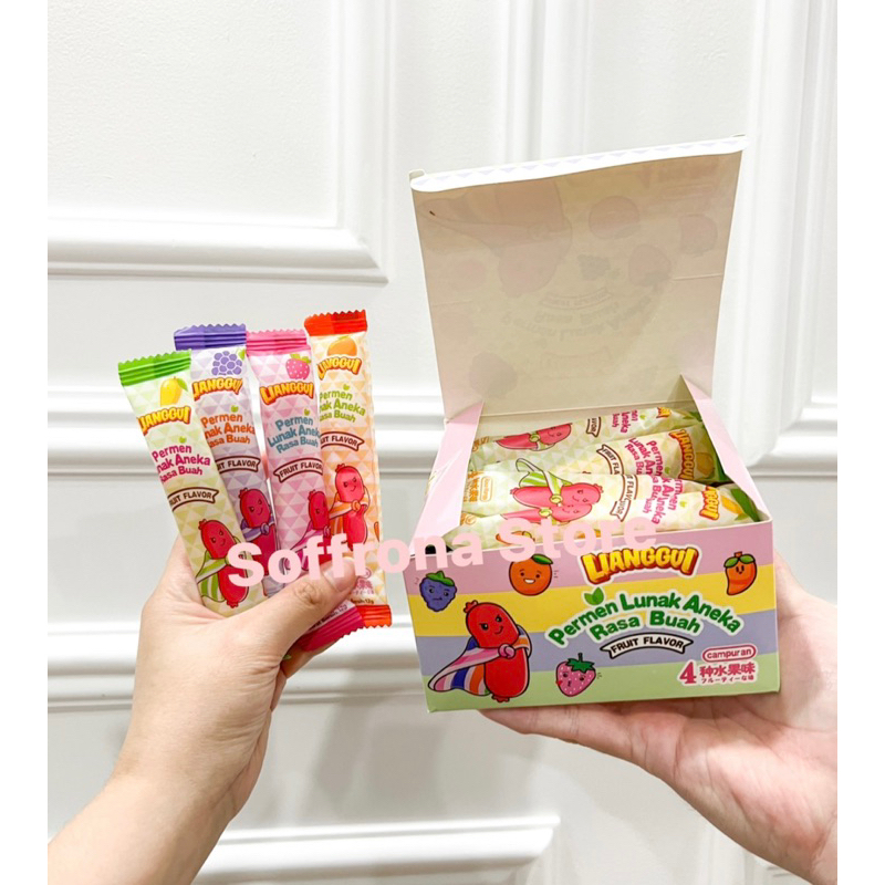 Jual PERMEN SOSIS permen lunak viral rasa aneka buah merek lianggui ...